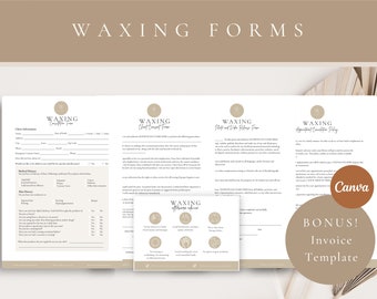 Professional Waxing Treatment Forms,editable Esthetician Templates ...