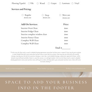 Professional Residential Cleaning Service Client Intake Form,editable ...