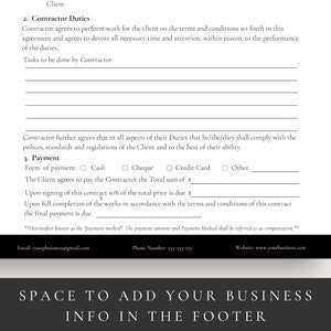 Professional Contractor Contract Template,general Contractor Agreement ...
