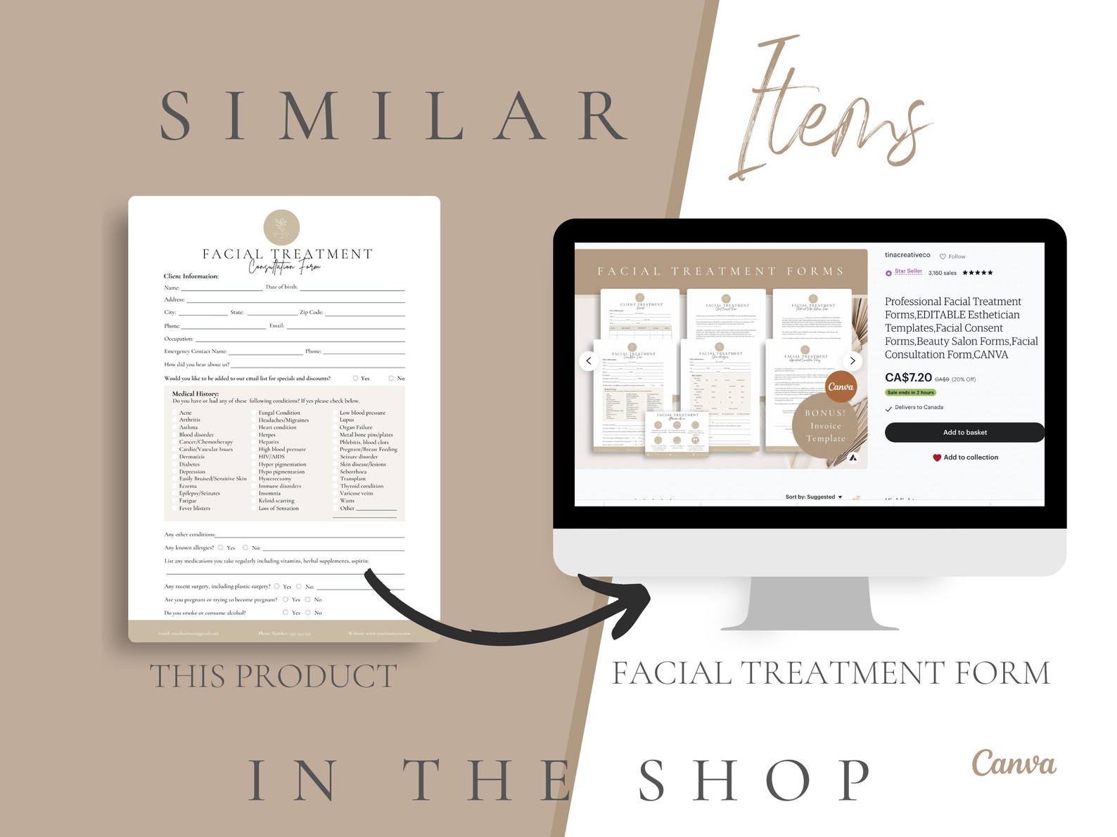 EDITABLE Facial Consultation Form Client Intake Formbeauty - Etsy