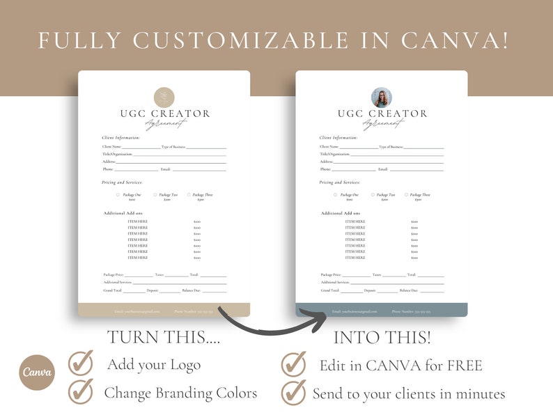Professional UGC Creator Contract Template, UGC Template, UGC Contract ...