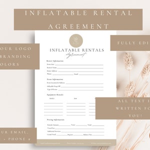 Professional Inflatable Rental Agreement,inflatable Rental Contract ...