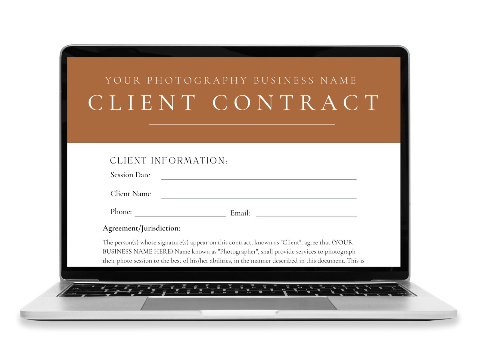 Photography Client Contract Templatecanva Templatebusiness - Etsy