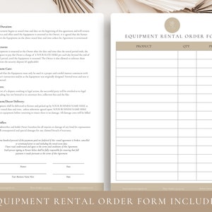 Equipment Rental Contract,equipment Rental Agreement,professional Event ...