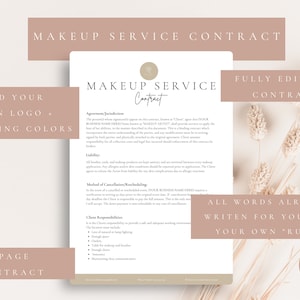 Editable Makeup Contract Template,freelance Makeup Artist Contract ...
