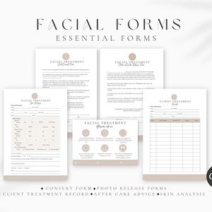 Professional Esthetician Consent Forms, Editable Esthetician Intake ...