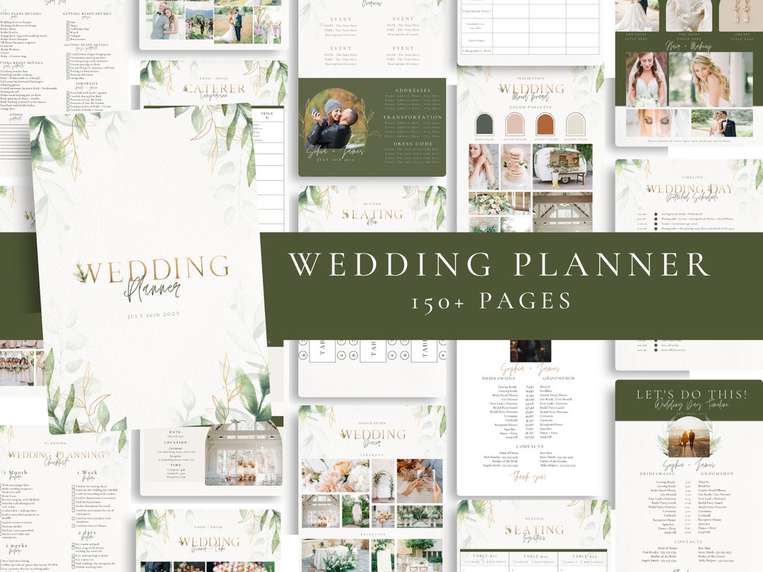 150+ Page Wedding Planner Printable,template Wedding Planner,wedding ...