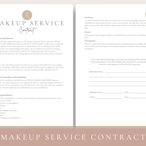 Editable Makeup Contract Template,freelance Makeup Artist Contract ...