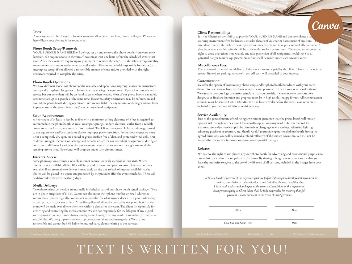 Professional Photo Booth Contractevent Booth Rental - Etsy