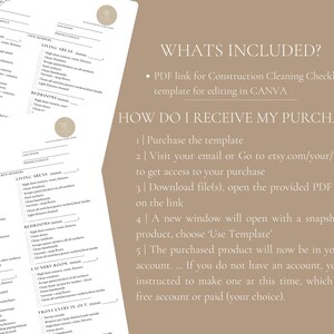 Professional Construction Cleaning Checklist,editable House ...