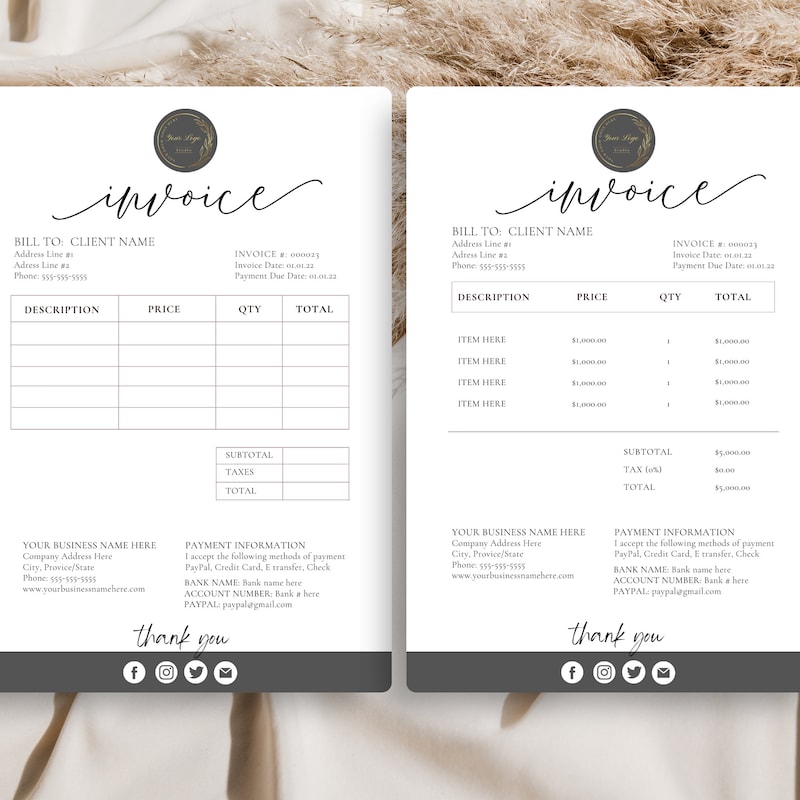 Invoice - Etsy