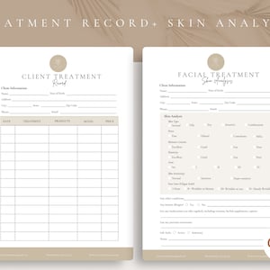 Professional Facial Treatment Forms,editable Esthetician Templates ...