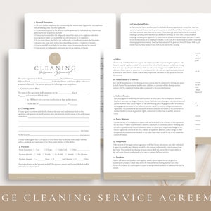 EDITABLE Cleaning Service Contract Bundle, Maid Forms CANVA Template, Janitor Printable ...