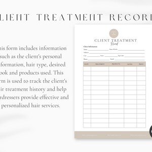 Professional Hair Stylist Client Forms, Consent for Hair Coloring ...