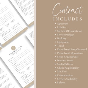 Professional Photo Booth Contract,event Booth Rental Agreement,editable ...