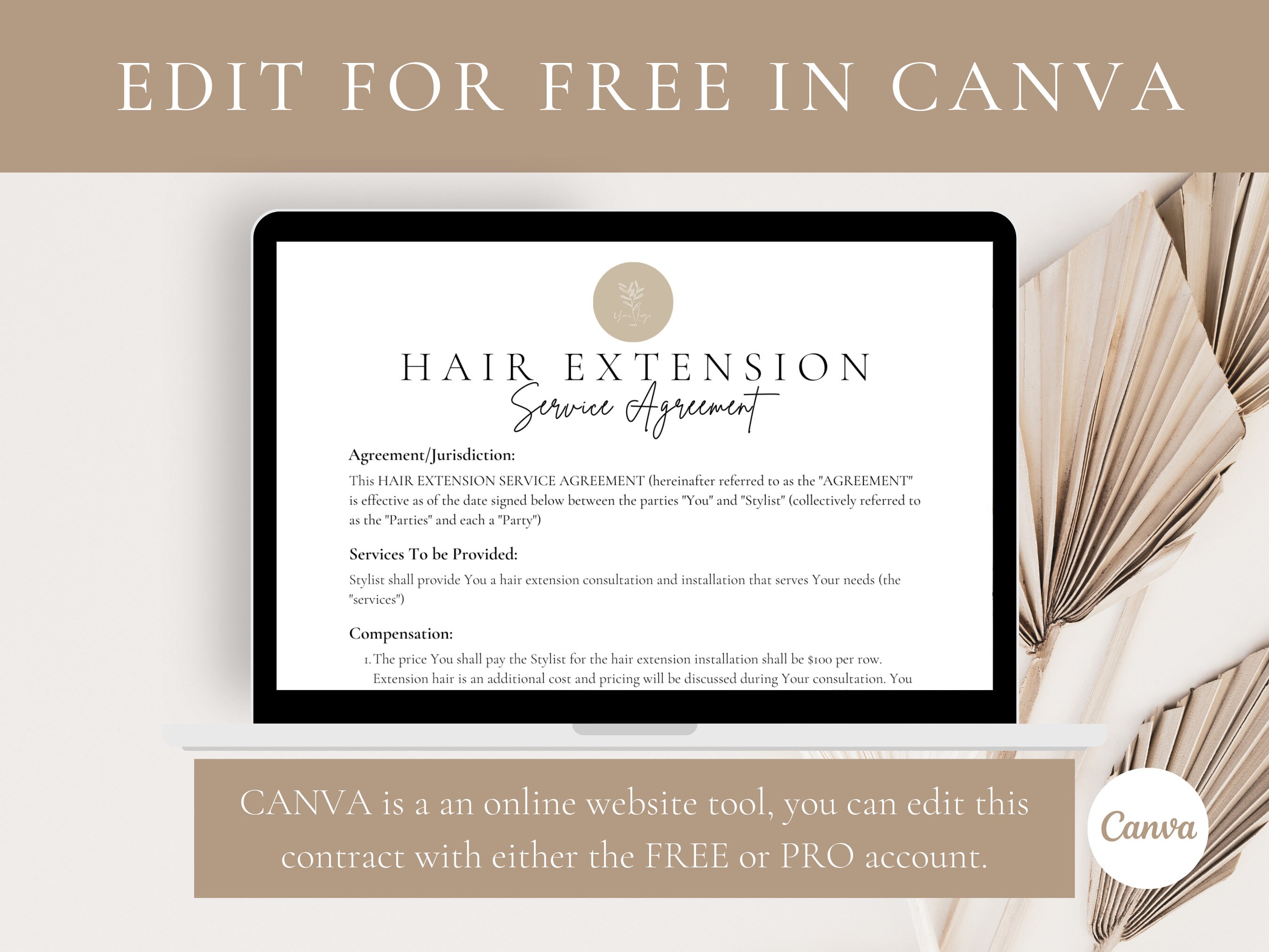 EDITABLE Hair Extensions Contract,hair Extensions Consultation Form ...