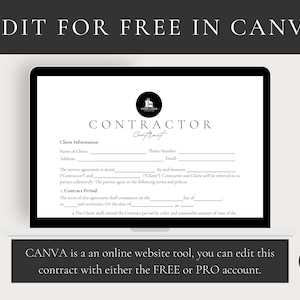 Professional Contractor Contract Template,general Contractor Agreement ...