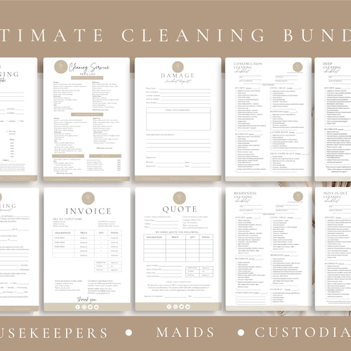 EDITABLE Cleaning Service Contract Bundle Maid Forms - Etsy