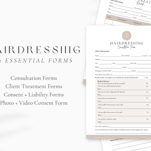 Professional Hair Stylist Client Forms, Consent for Hair Coloring ...