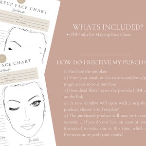 Makeup Artist Face Chart, Makeup Artist Form, Freelance Makeup Form ...