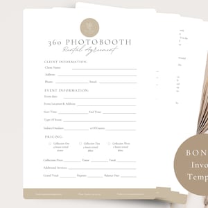 Professional Editable 360 Photo Booth Contract Template,360 Photo Booth ...