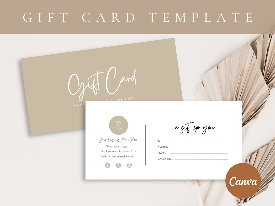 Editable Gift Certificate Template,gift Certificate Template,modern ...