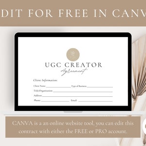 Professional UGC Creator Contract Template, UGC Template, UGC Contract ...