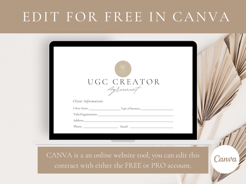 Professional UGC Creator Contract Template, UGC Template, UGC Contract ...