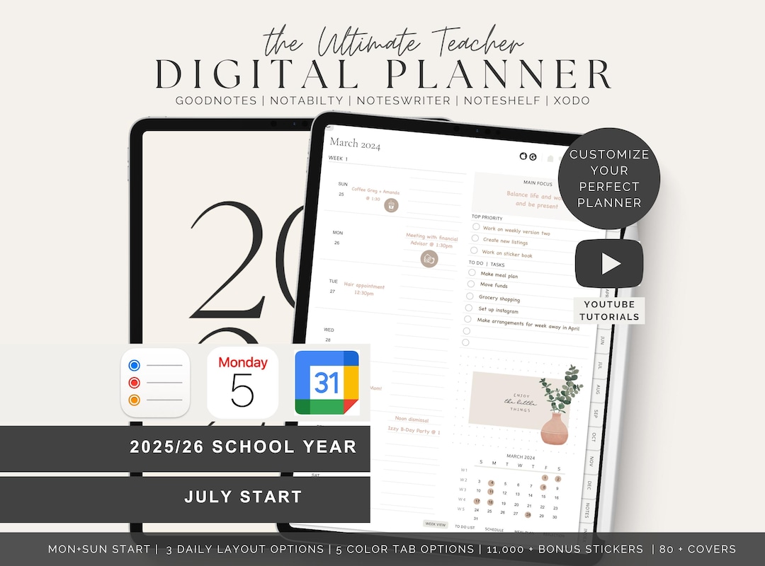 Teacher Digital Planner 2025/26 Planner,goodnotes,notability, iPad ...