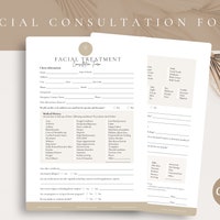 Simple Client Intake Form and Client Self-assessment for Estheticians PRINTABLE & DOWNLOADABLE ...