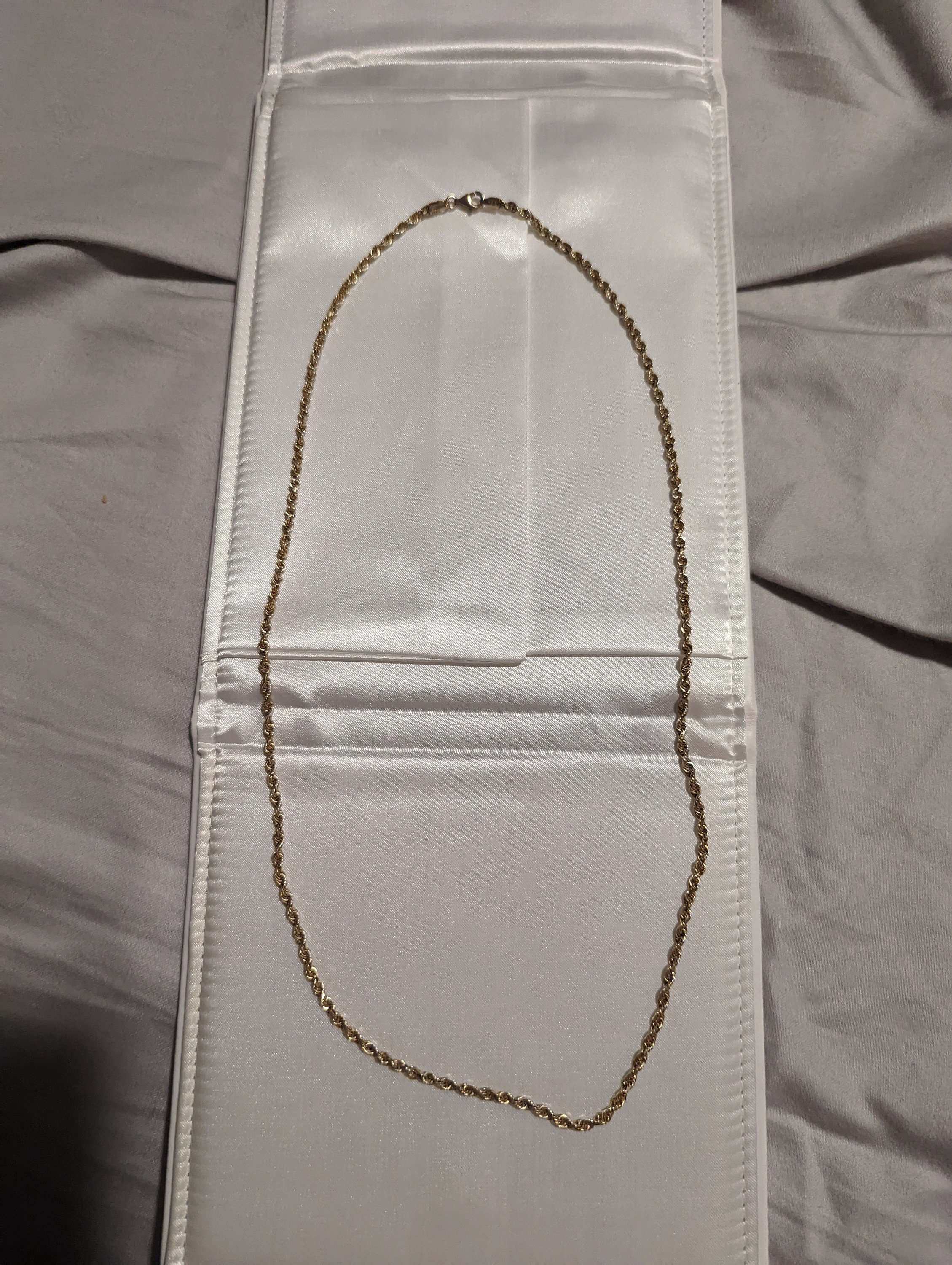 24 Inch 14k Solid Gold Rope Chain 3mm - Etsy