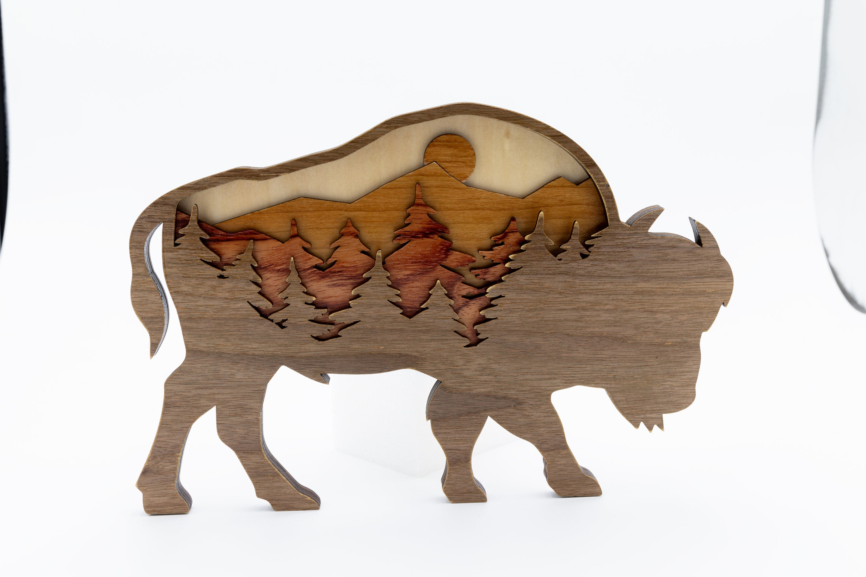 3D Layered Buffalo Wall Art - Etsy
