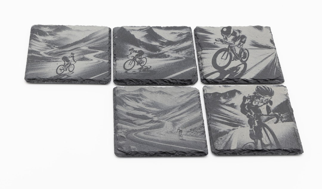 Road Cycling Slate Coasters - Etsy