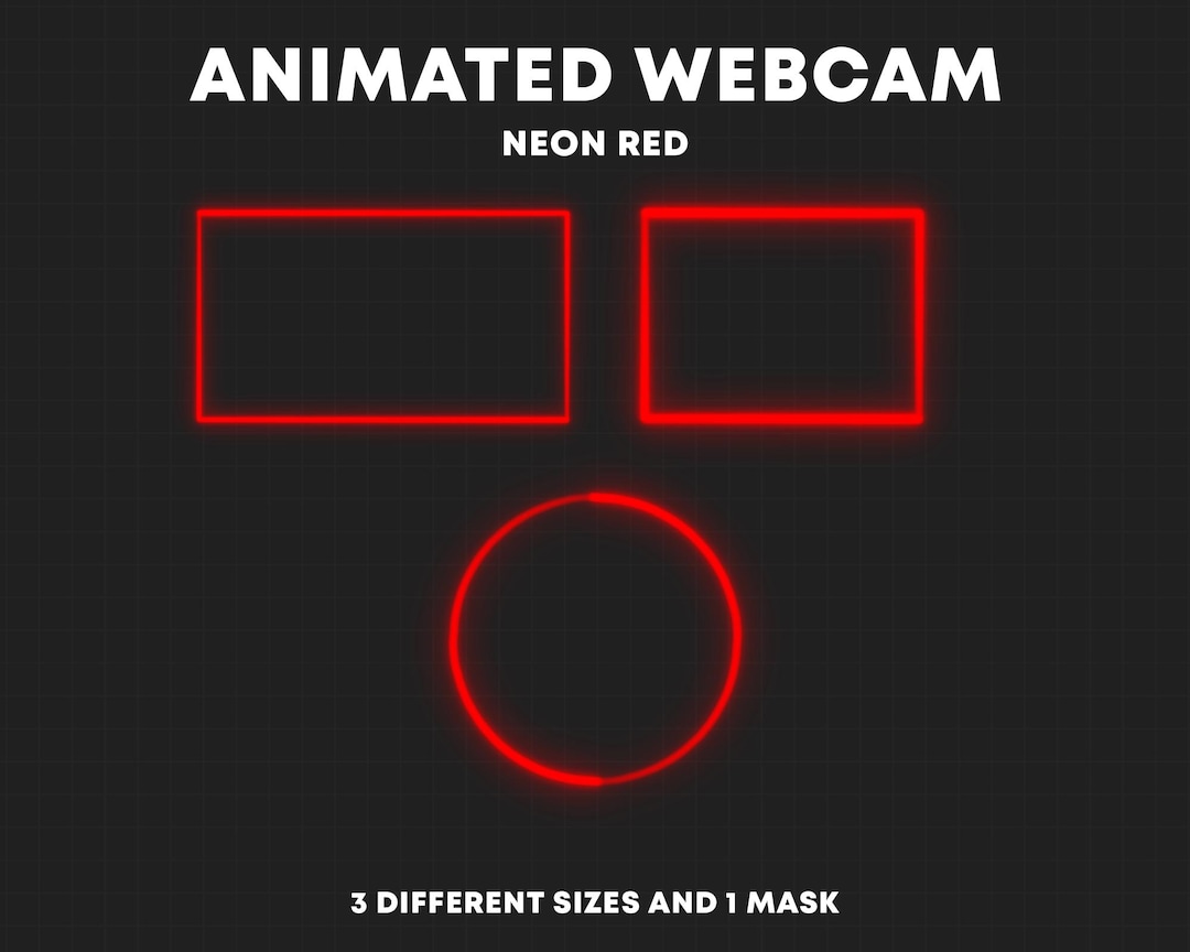 ANIMATED Red Neon Webcam Border | Twitch Webcam Overlays | Stream ...