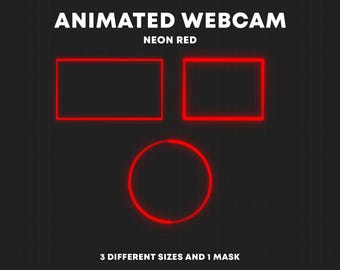 Animated Neon Webcam Borders | 10 Twitch Webcam Overlays Pack | Stream ...