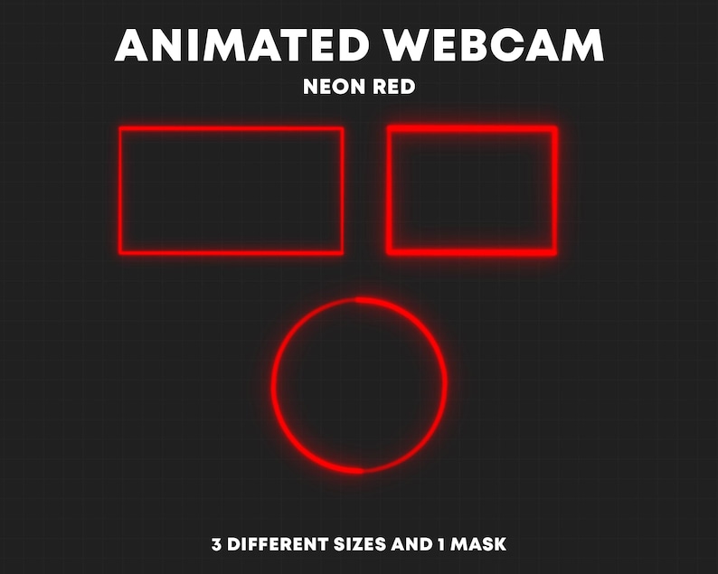 ANIMATED Red Neon Webcam Border | Twitch Webcam Overlays | Stream ...