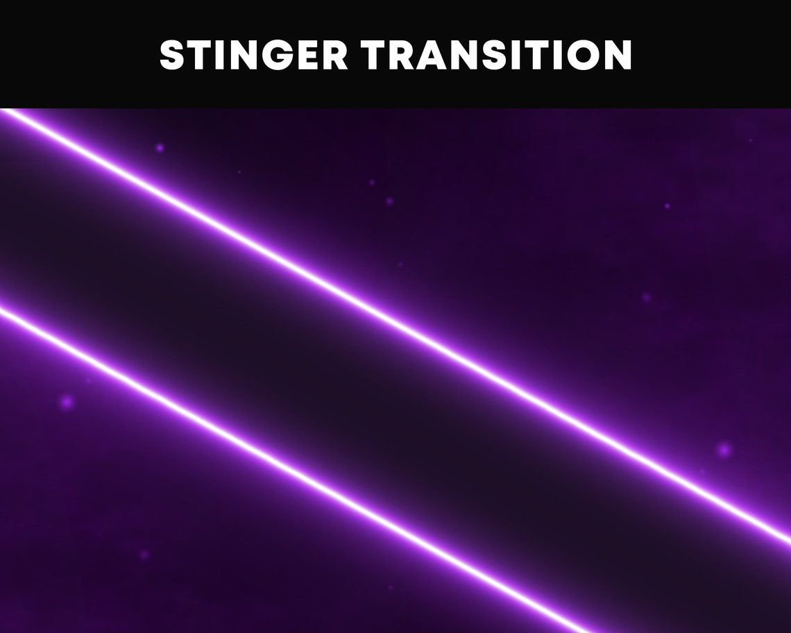 Animated Twitch Overlay Pack | Purple Neon Stream Package | Clean ...