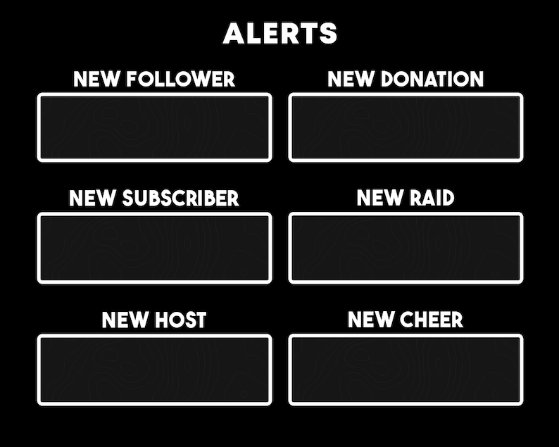 ANIMATED Twitch Overlay Pack | Black and White - Dark Theme Package | Stream Overlays Package ...