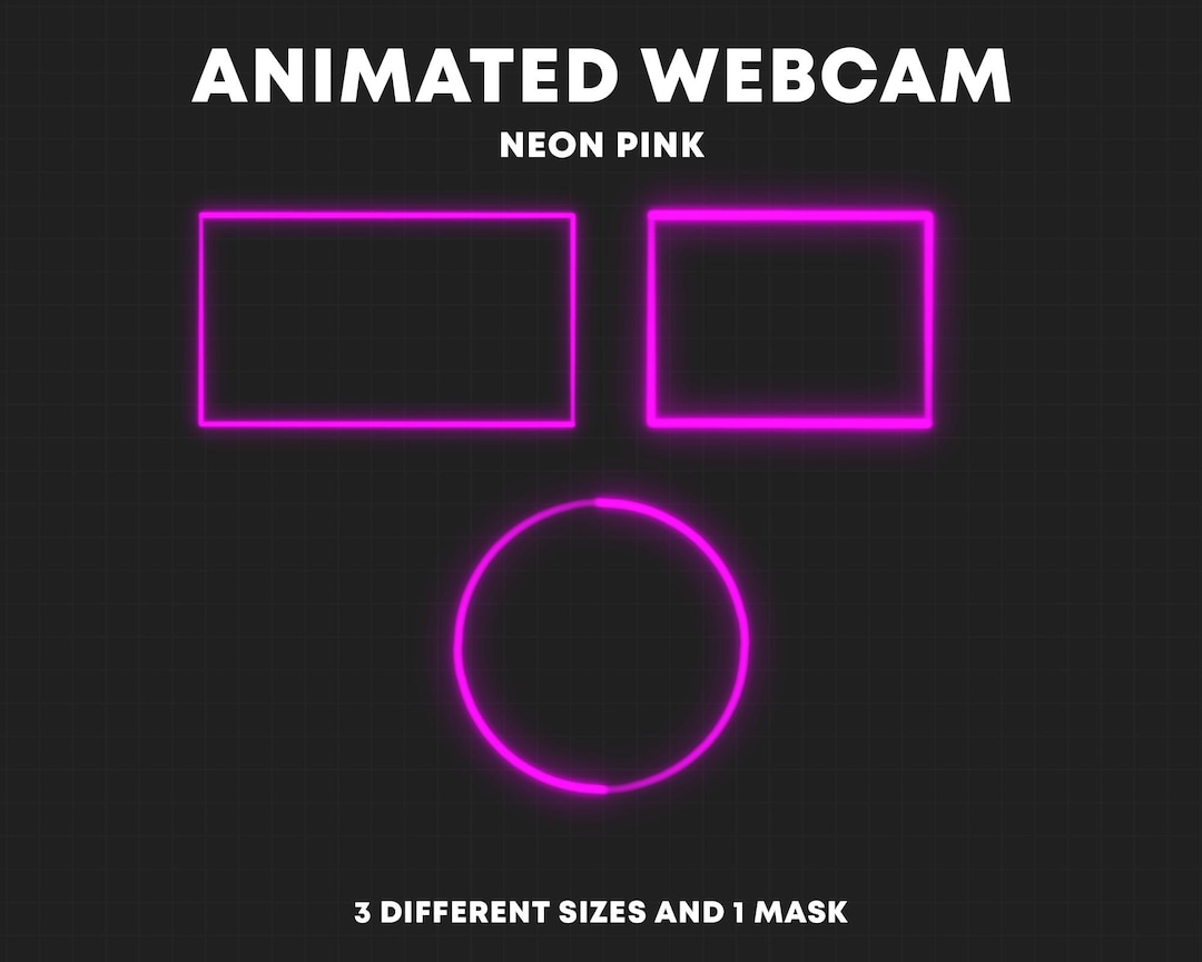 ANIMATED Pink Neon Webcam Border | Twitch Webcam Overlays | Stream ...