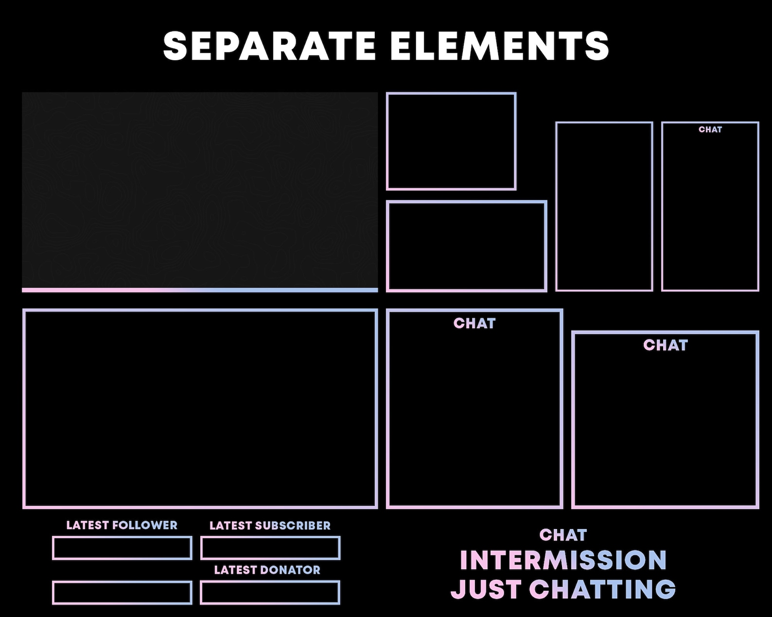 ANIMATED Twitch Overlay Pack | Pink Blue Gradient Package | Stream ...