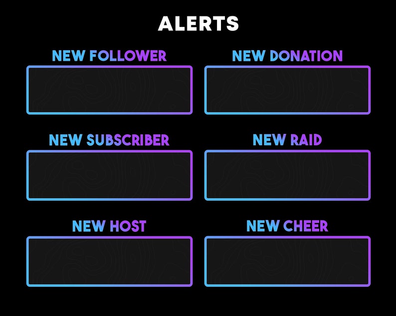 ANIMATED Twitch Overlay Pack | Blue Purple Gradient Package | Stream ...