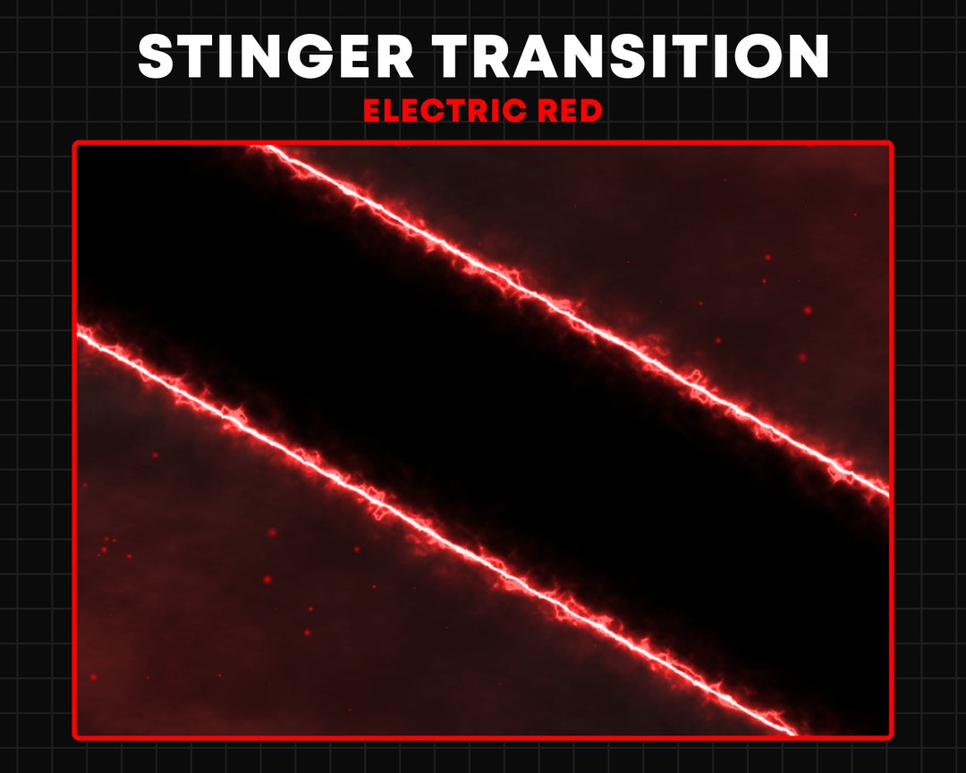 Animated Stream Transition Electric Red Neon Twitch Transition Scene ...