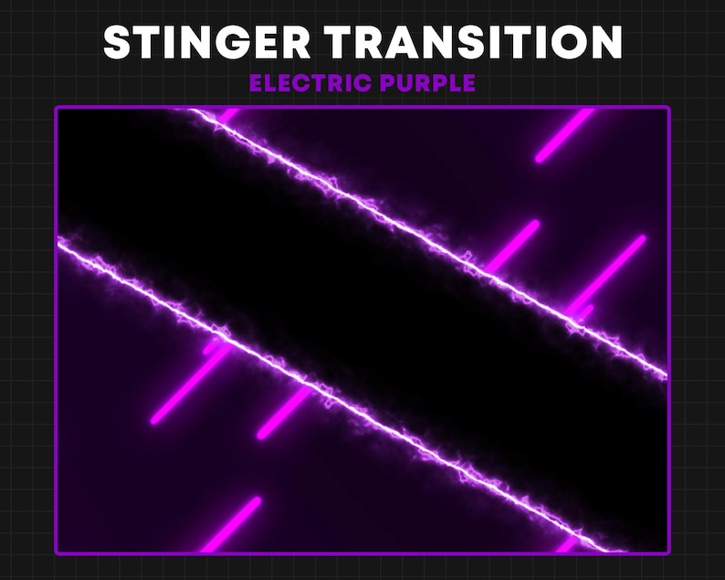 ANIMATED Stinger Transition | Purple Electric Neon Twitch Transition ...