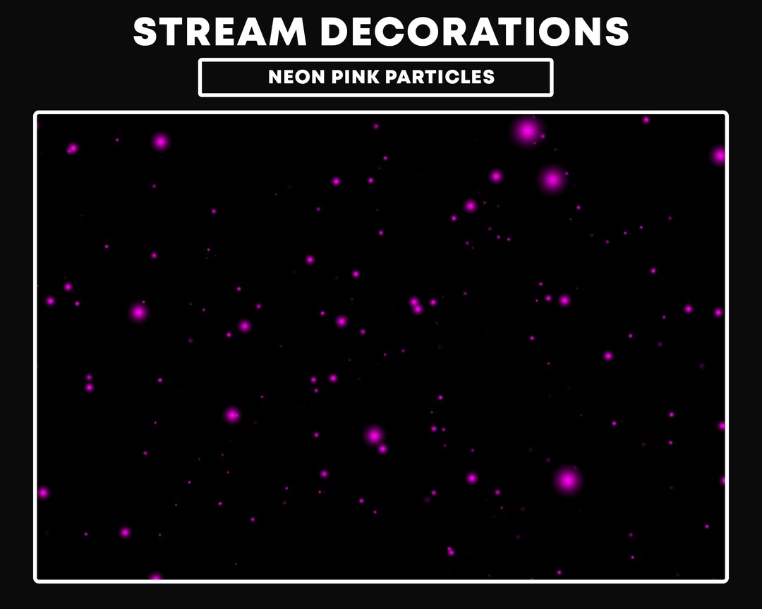 ANIMATED Twitch Decoration Neon Pink Floating Particles | Stream ...