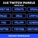 24x Twitch Panels | Blue Neon Panels | Cute Twitch Panels | Clean Neon ...
