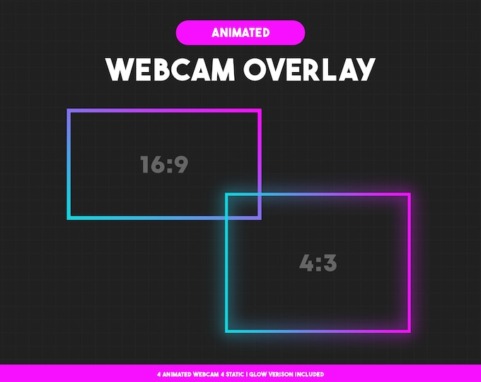 Animated Pastel Stream Border | Twitch | Webcam Frame | Stream Graphics ...