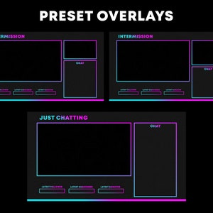 ANIMATED Twitch Overlay Pack | Cyan Pink Gradient Package | Stream ...