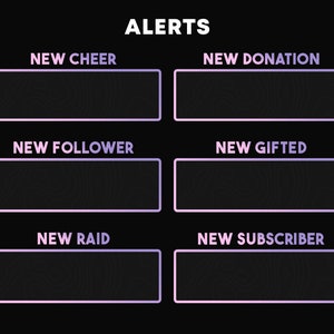 Twitch Overlay Pack | Animated Pink Purple Gradient Package | Minimal Stream Overlays Pack - Etsy