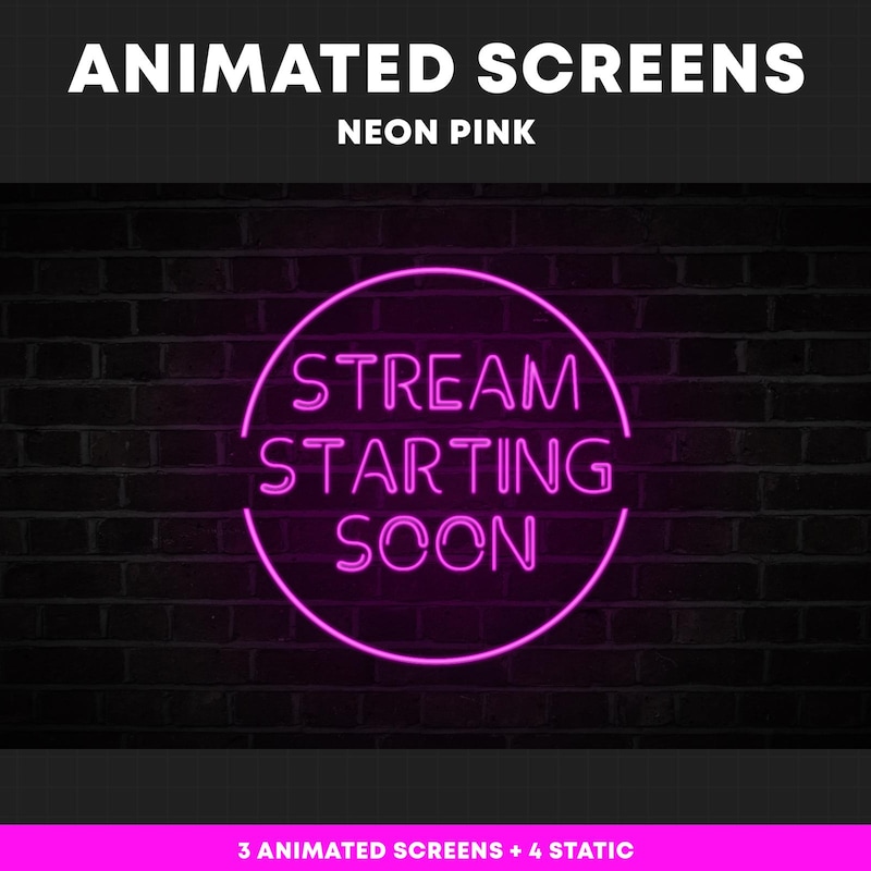 Pink Neon Screens - Etsy