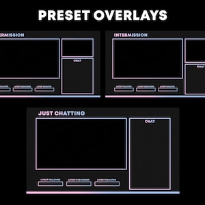 ANIMATED Twitch Overlay Pack | Pink Blue Gradient Package | Stream ...